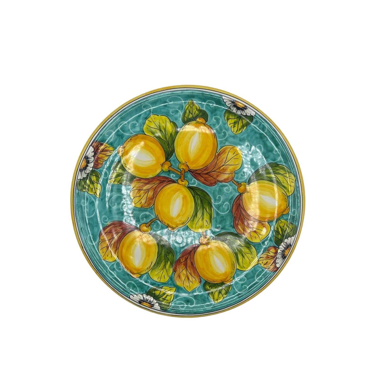 Round plate fantasy lemon and flowers – Sorrento è